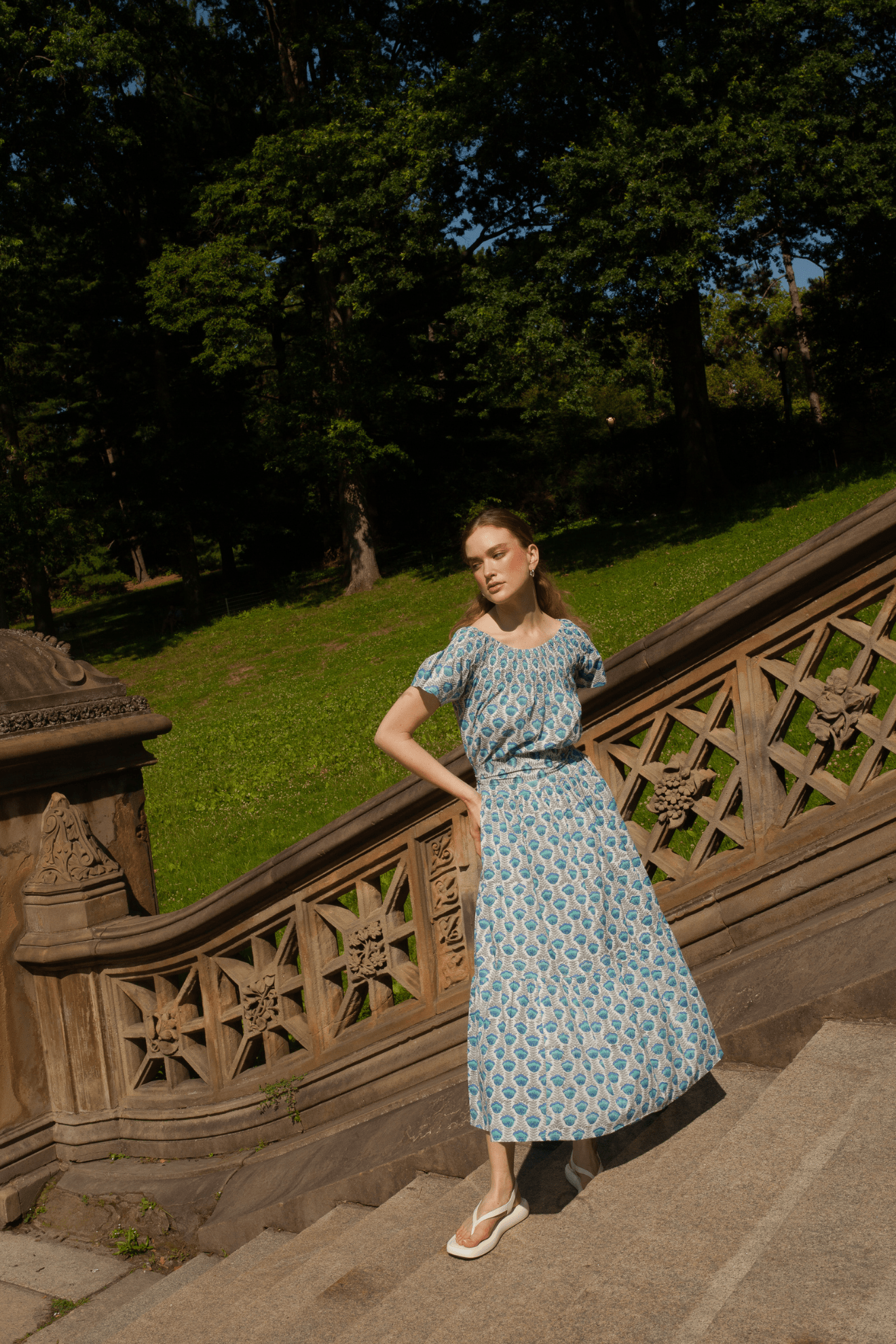 Shop Now Momposina Tully Blue Dress | Guadalupe Design